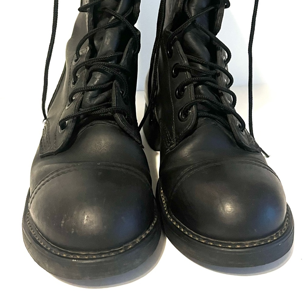 Altama Ansi Black Leather Combat Boots Size 5.5 N Ns … - Gem
